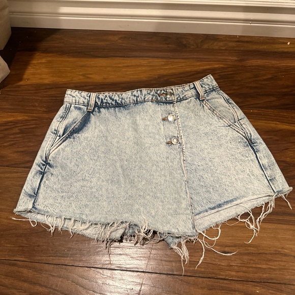 Zara | Shorts | Zara High Waist Denim Shorts Light Blue | Poshmark